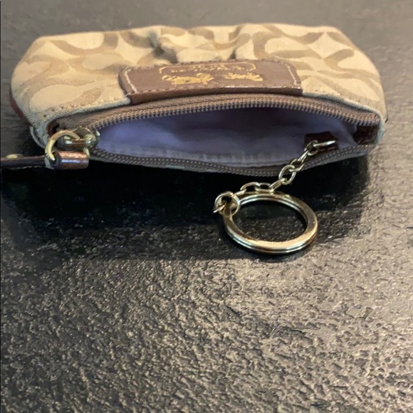Coach | Bags | Authentic Coach Logo Zipper Pouch With Key Ring | Poshmark